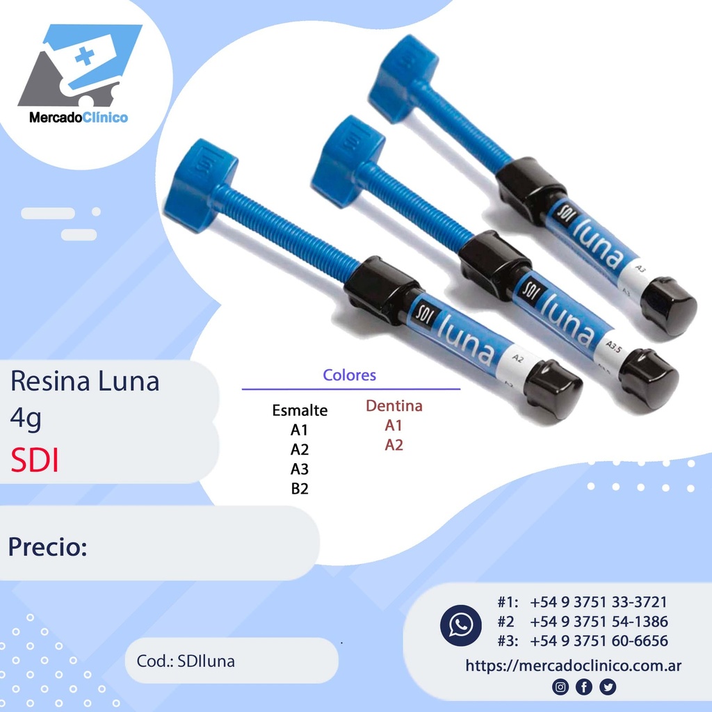 Resina Composite Luna 4g - SDI | Mercado Clinico